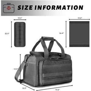 Bags | Tactical Gun Range Bag For Handguns And Ammo Shooting Duffle ...
